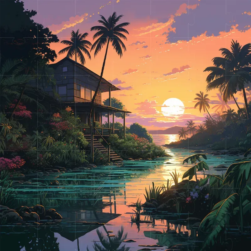 Lofi Landscapes Forges Midjourney Prompt | PromptBase