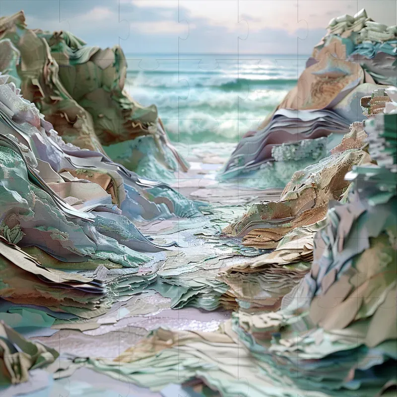 Paper Landscape Creations Midjourney Prompt | PromptBase