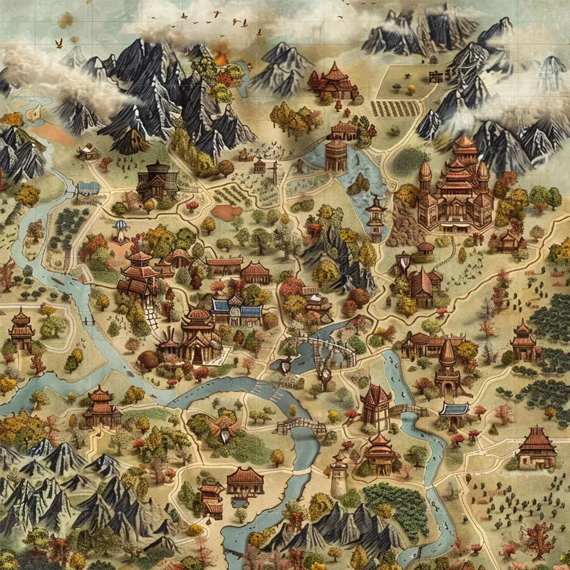 Fantasy World Maps Midjourney Prompt | PromptBase