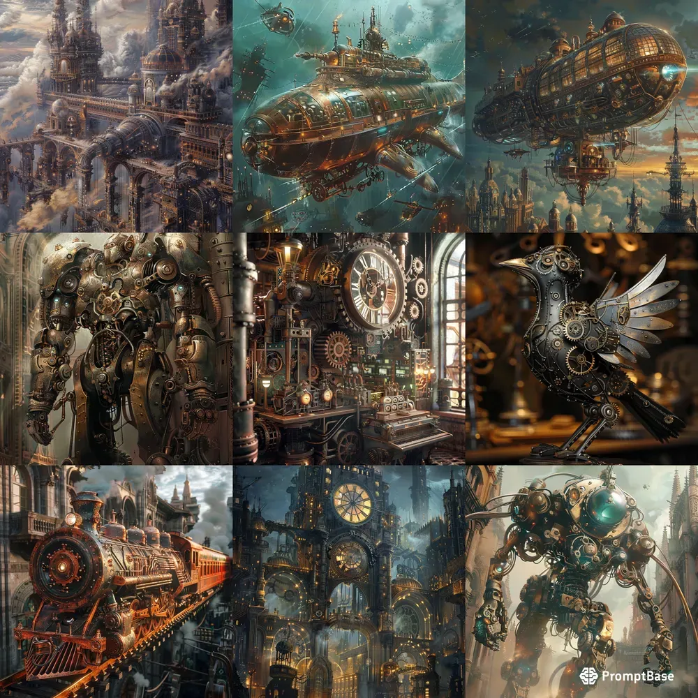 Steampunk Aesthetics Midjourney Prompt | PromptBase