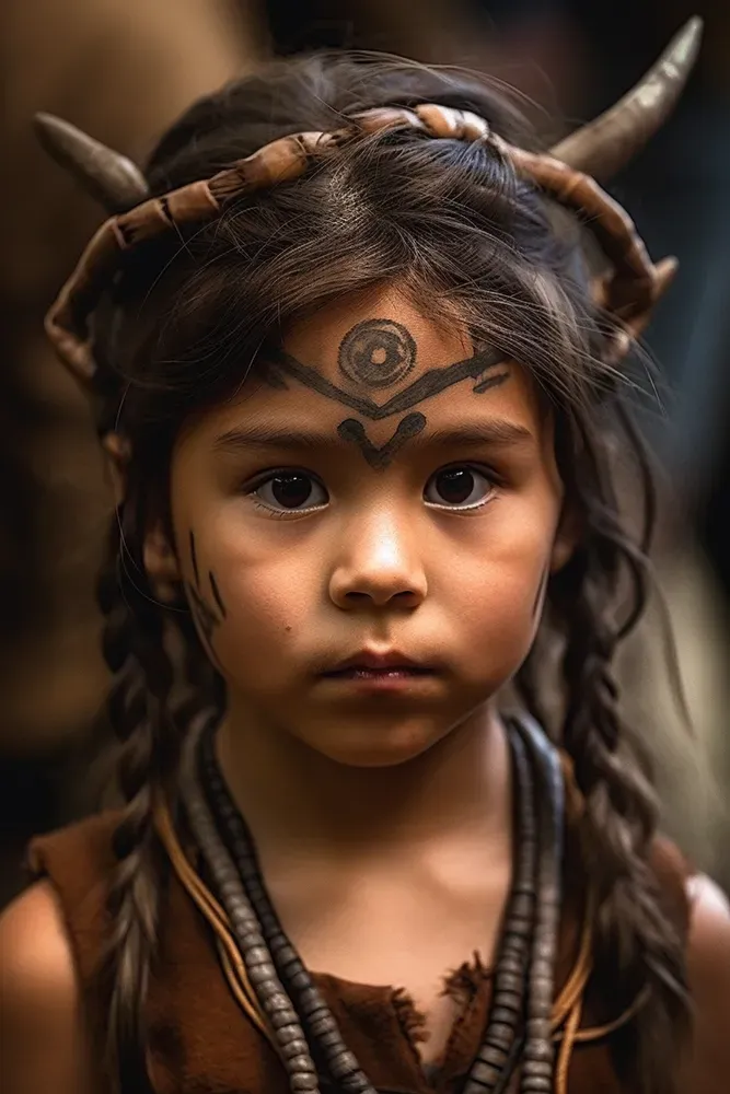 Detailed Cherokee Warrior Portraits Midjourney Prompt | PromptBase
