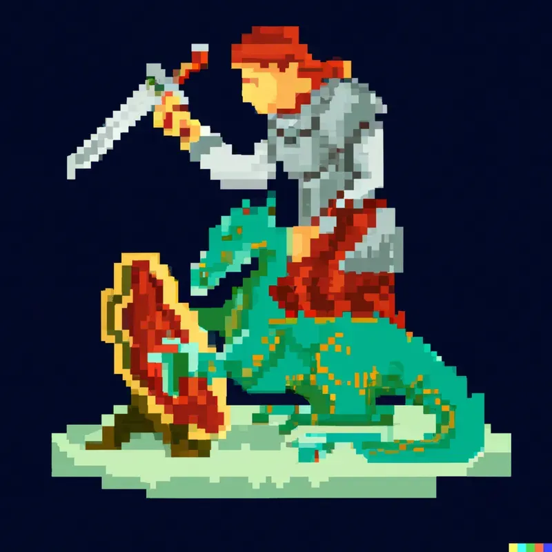 Medieval Pixel Art Illustrations DALL·E Prompt | PromptBase