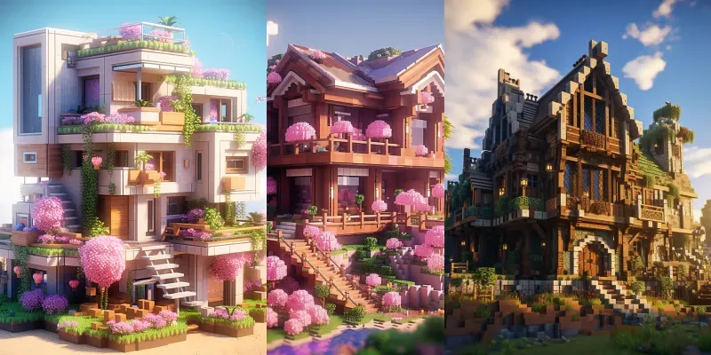 Minecraft Buildings Midjourney Prompt | PromptBase