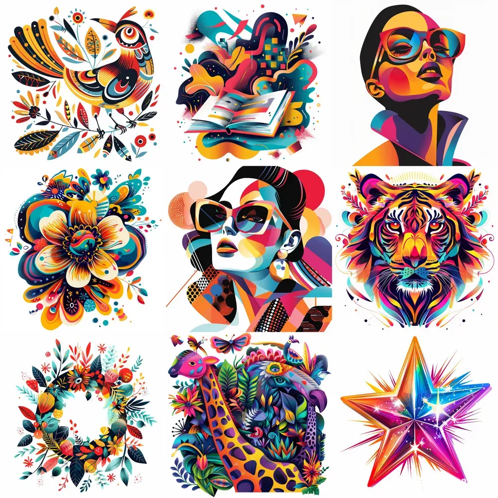 Vibrant Bold Clip Art Midjourney Prompt | PromptBase