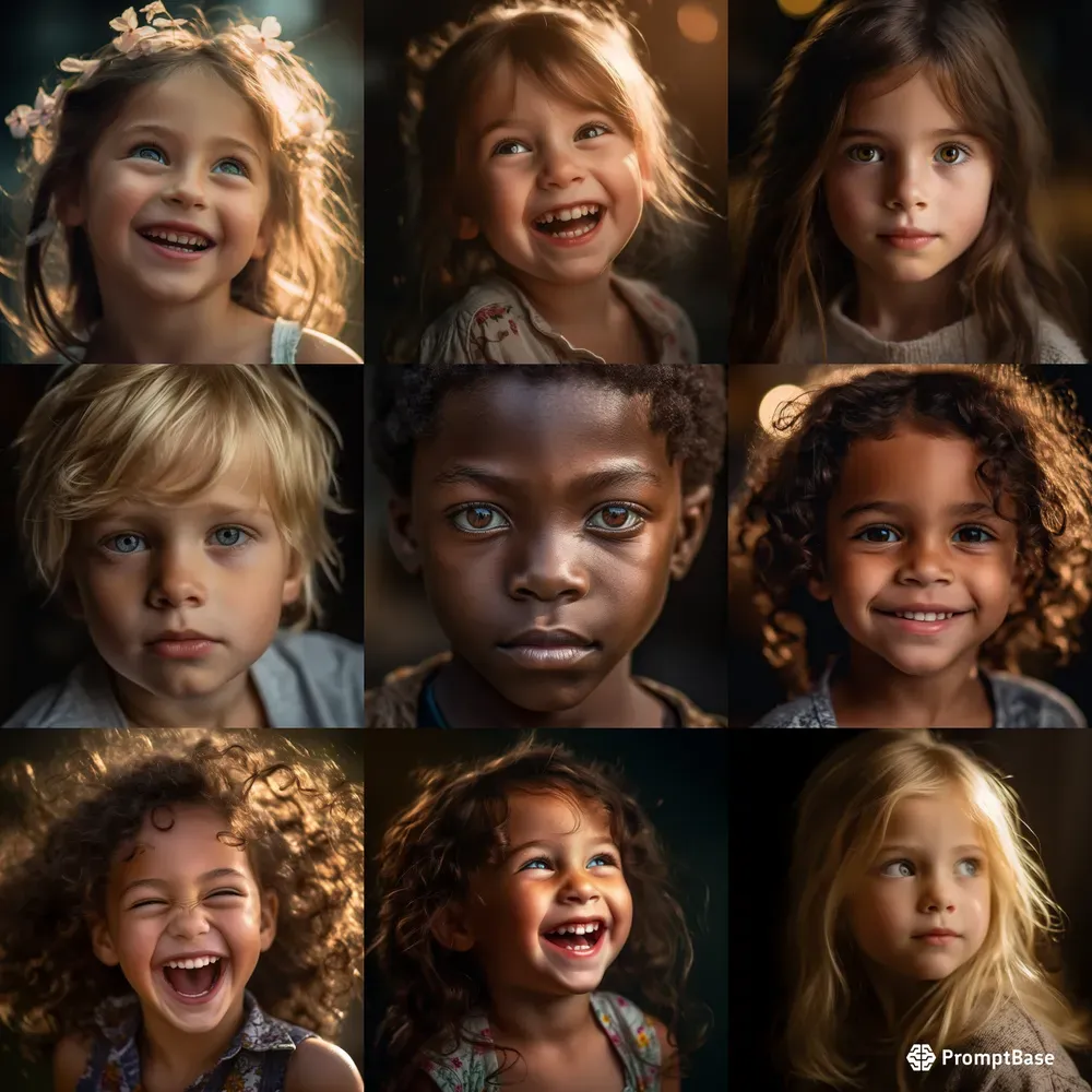 Insane Realistic Portraits Of Children Midjourney Prompt | PromptBase