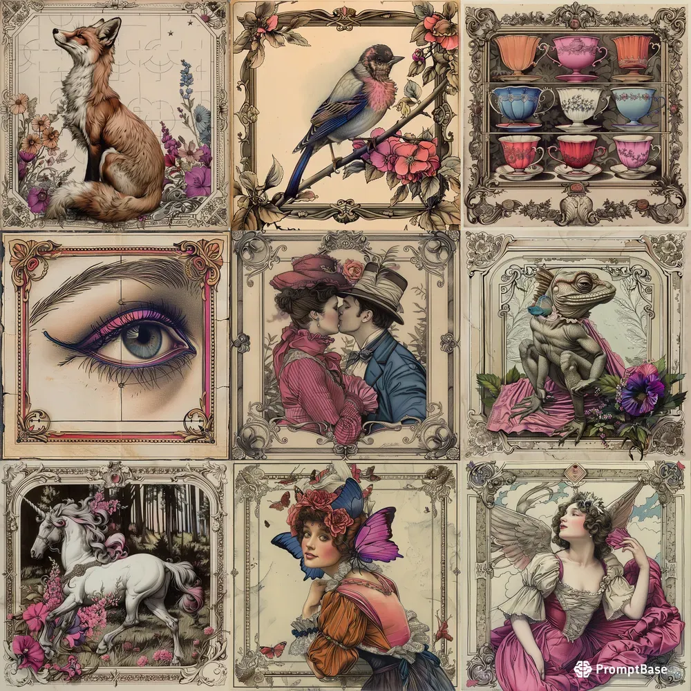 Victorian Whimsy Art Midjourney Prompt | PromptBase