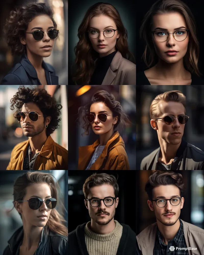 Attractive People With Specs And Shades Midjourney Prompt | PromptBase