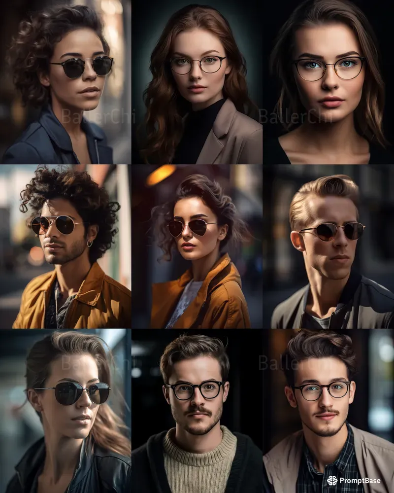 Attractive People With Specs And Shades Midjourney Prompt | PromptBase