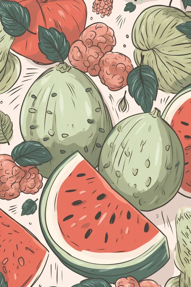 Whimsical Fruits Patterns Midjourney Prompt | PromptBase