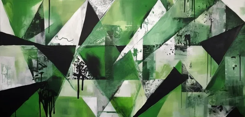 Abstract Painting Wallpapers From Shapes Midjourney Prompt | PromptBase