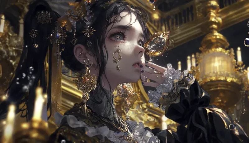 Rococo Acg Anime Girls Cute Midjourney Prompt | PromptBase