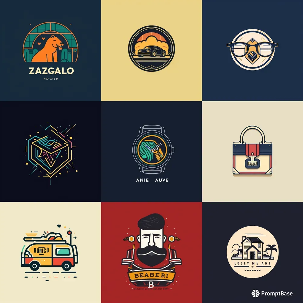 Minimalistic Doodle Logo Designs Midjourney Prompt | PromptBase