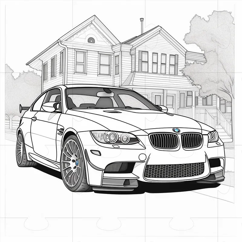 Dream Car Coloring Pages Midjourney Prompt | PromptBase