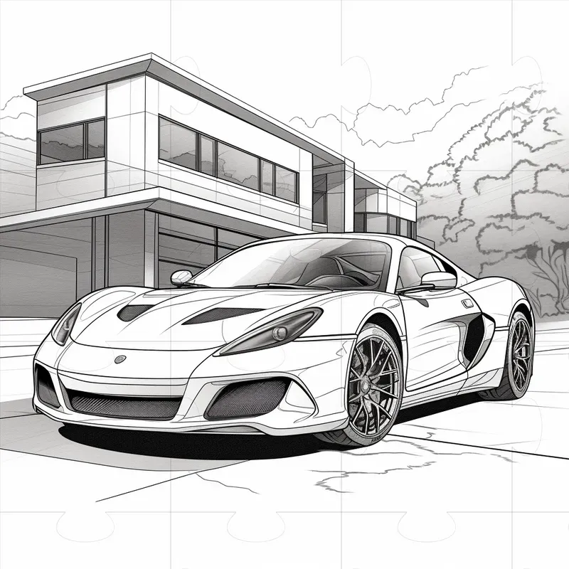Dream Car Coloring Pages Midjourney Prompt | PromptBase