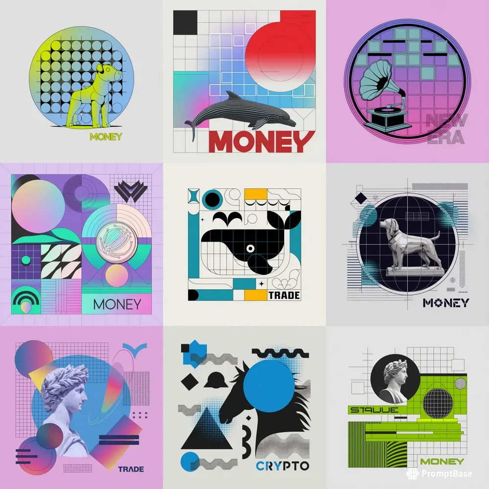 Fusion Abstract Geometric Printables Ideogram Prompt | PromptBase