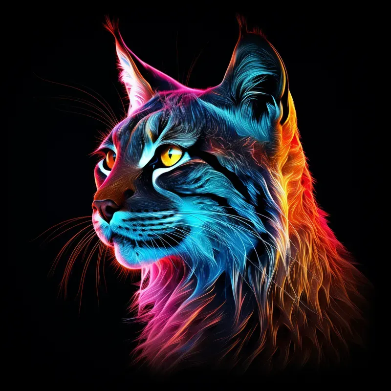 Neon Real Animals Designs Midjourney Prompt | PromptBase