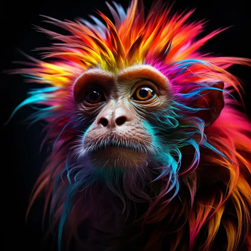 Neon Real Animals Designs Midjourney Prompt | PromptBase