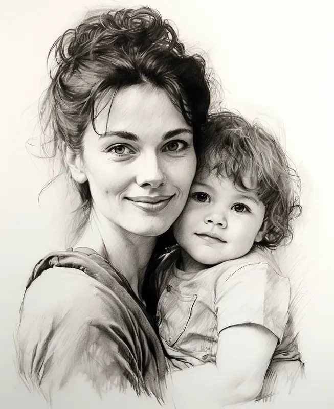 Pencil Portraits That Convey Emotions Midjourney Prompt | PromptBase