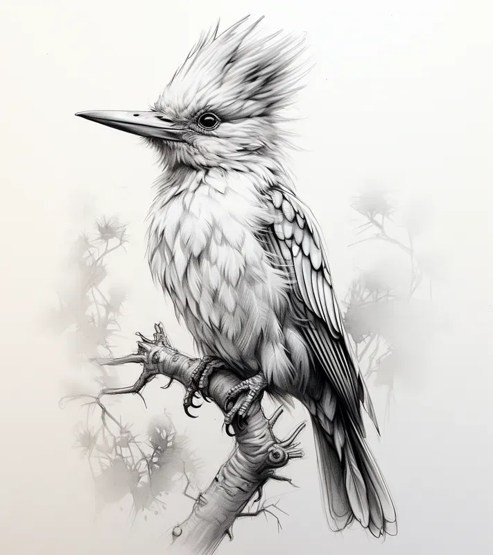 Graphite Wings Detailed Bird Portraits Midjourney Prompt | PromptBase