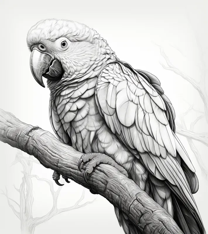 Graphite Wings Detailed Bird Portraits Midjourney Prompt | PromptBase
