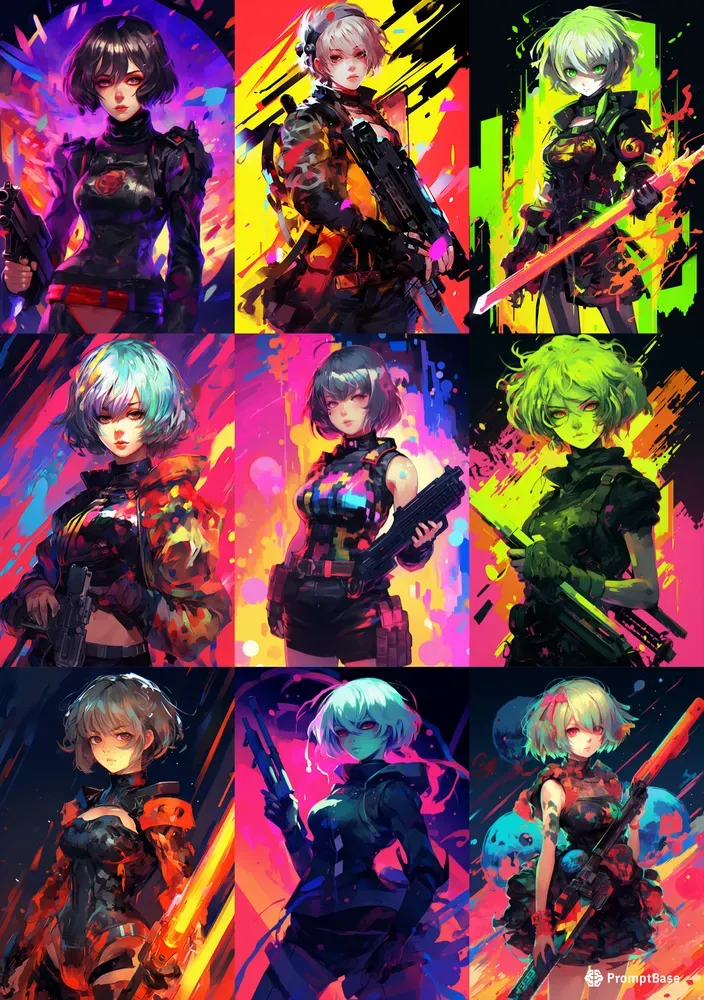 Nightcore Girls Kuromicores Midjourney Prompt | PromptBase