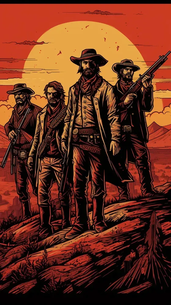 Red Dead Redemption 2 Style Images Midjourney Prompt | PromptBase