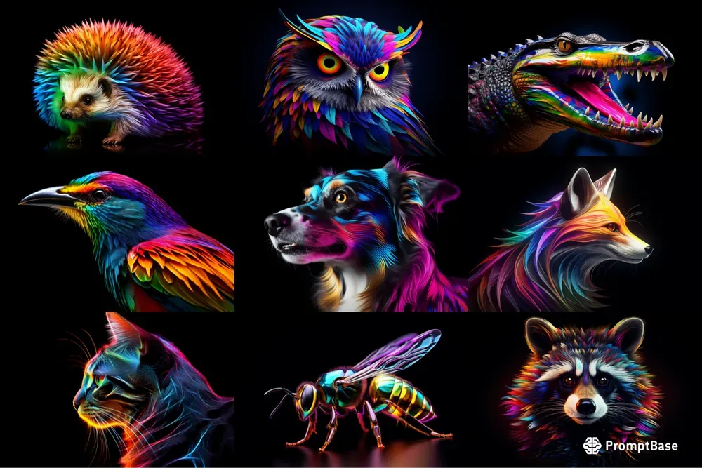 Futuristic Portraits Of Animals Midjourney Prompt | PromptBase