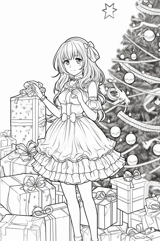 Japanese Christmas Coloring Pages [2025]