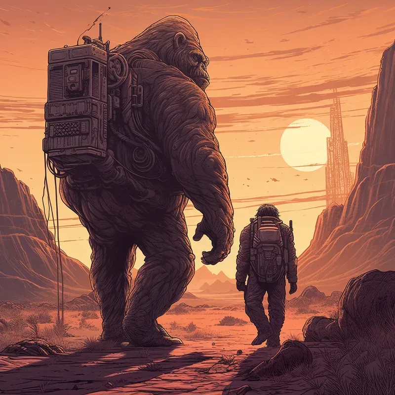 Solarpunk Art With Animals Midjourney Prompt | PromptBase