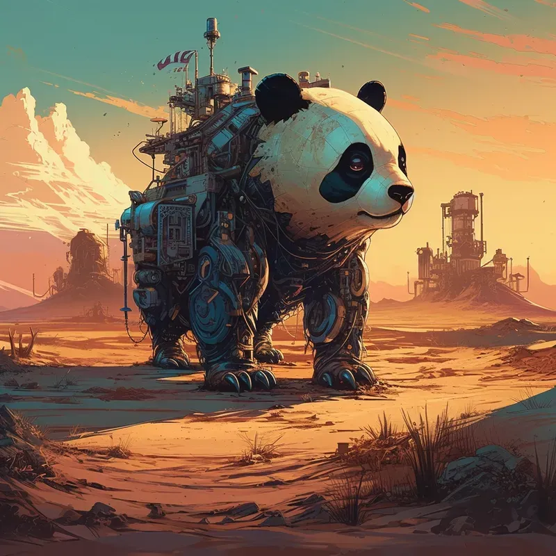 Solarpunk Art With Animals Midjourney Prompt | PromptBase