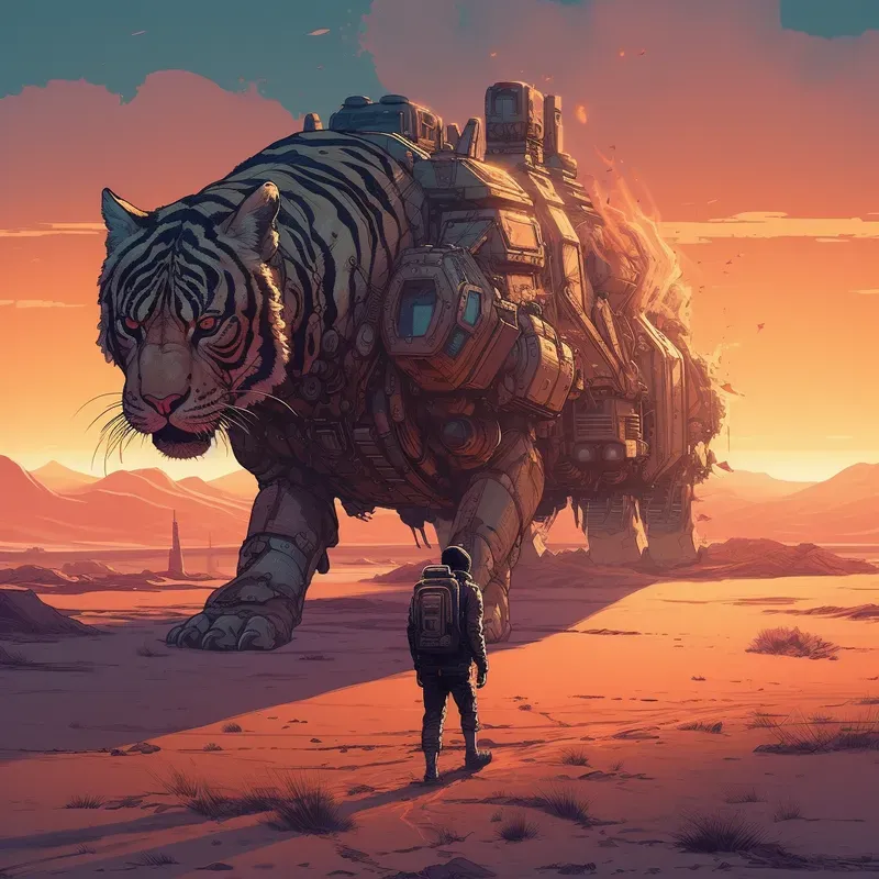 Solarpunk Art With Animals Midjourney Prompt | PromptBase