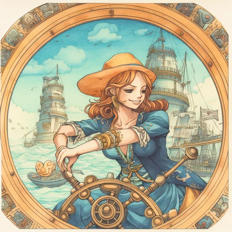 Dynamic One Piece Character Portraits Midjourney Prompt | PromptBase