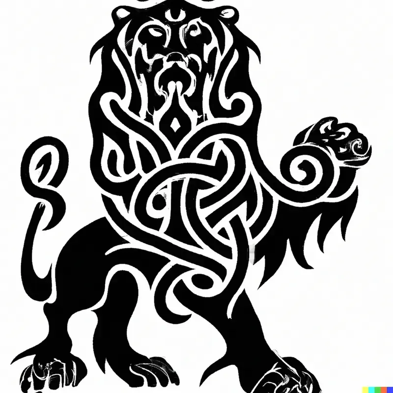 Celtic Lion Tattoo DALL·E Prompt | PromptBase