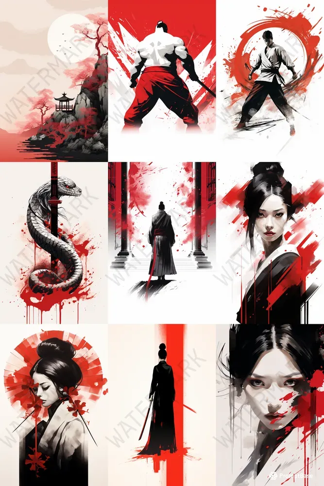 Asian Minimalist Art Prints Asian Posters Midjourney Prompt | PromptBase