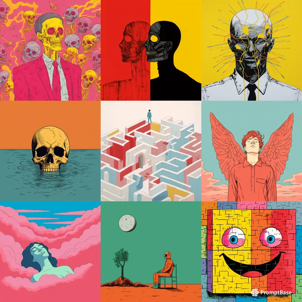 Comic Style Expressionist Art Midjourney Prompt | PromptBase