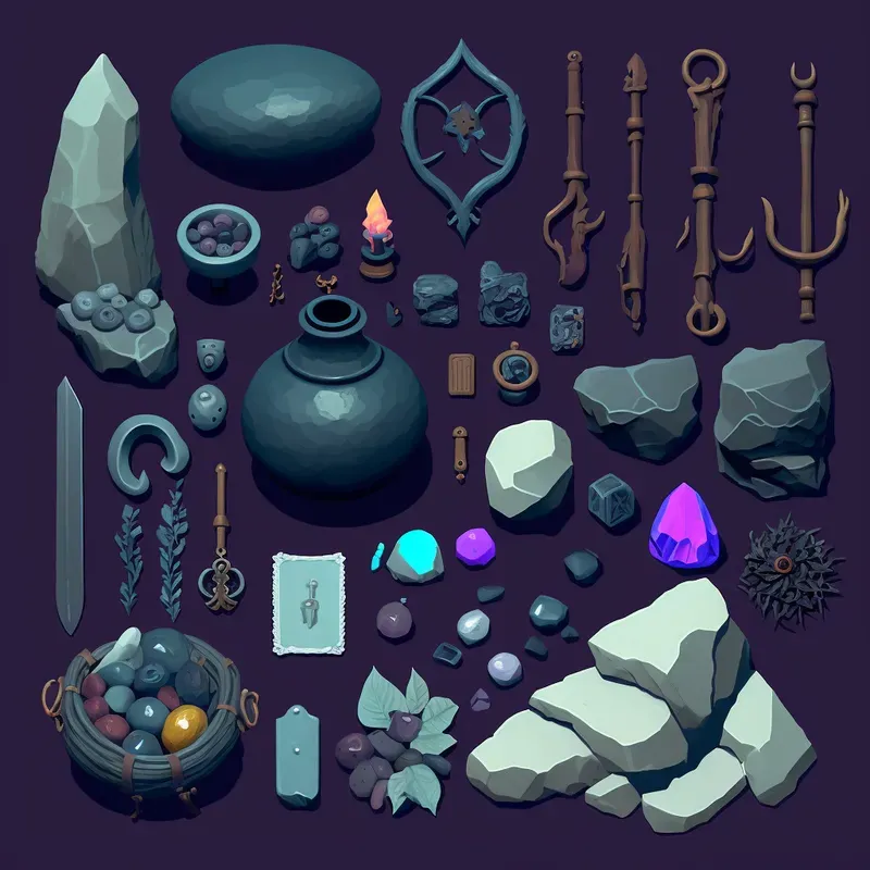 2D Video Game Assets Top-down View Midjourney Prompt | PromptBase