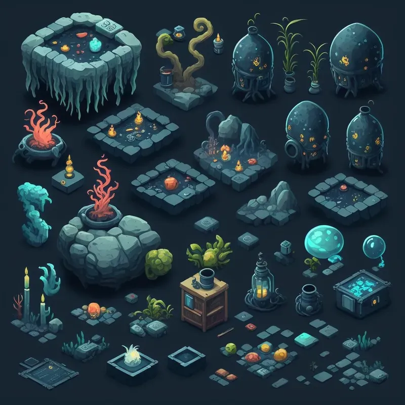 2D Video Game Assets Top-down View Midjourney Prompt | PromptBase