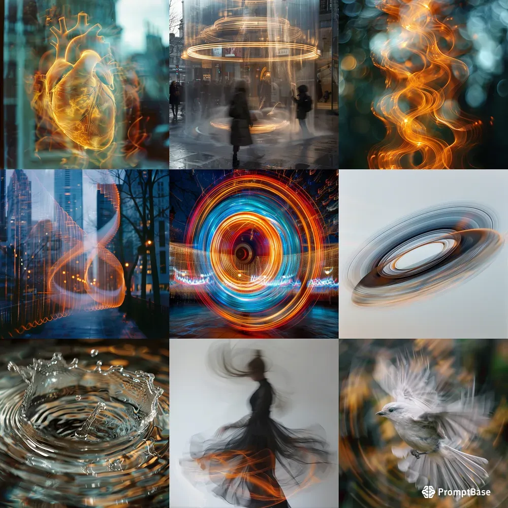 Oscillating Frames Midjourney Prompt | PromptBase