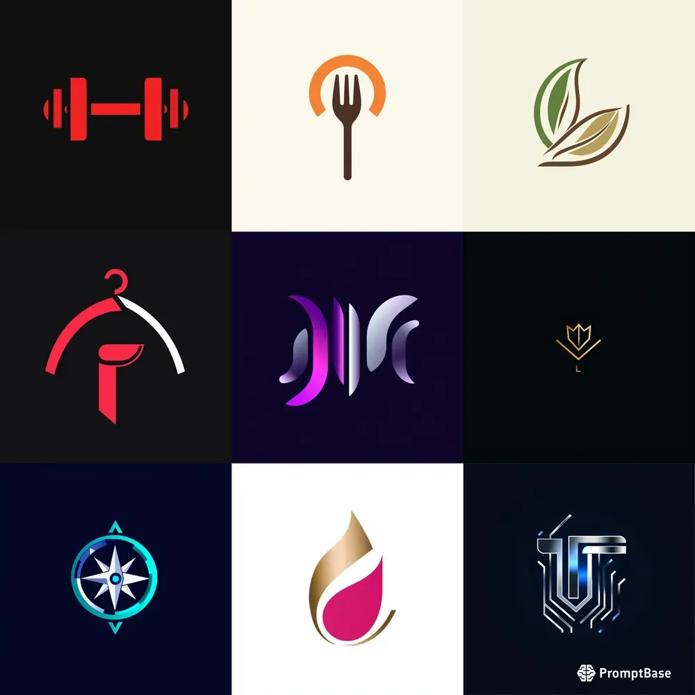 Trendy Brand Logo Designs Midjourney Prompt | PromptBase
