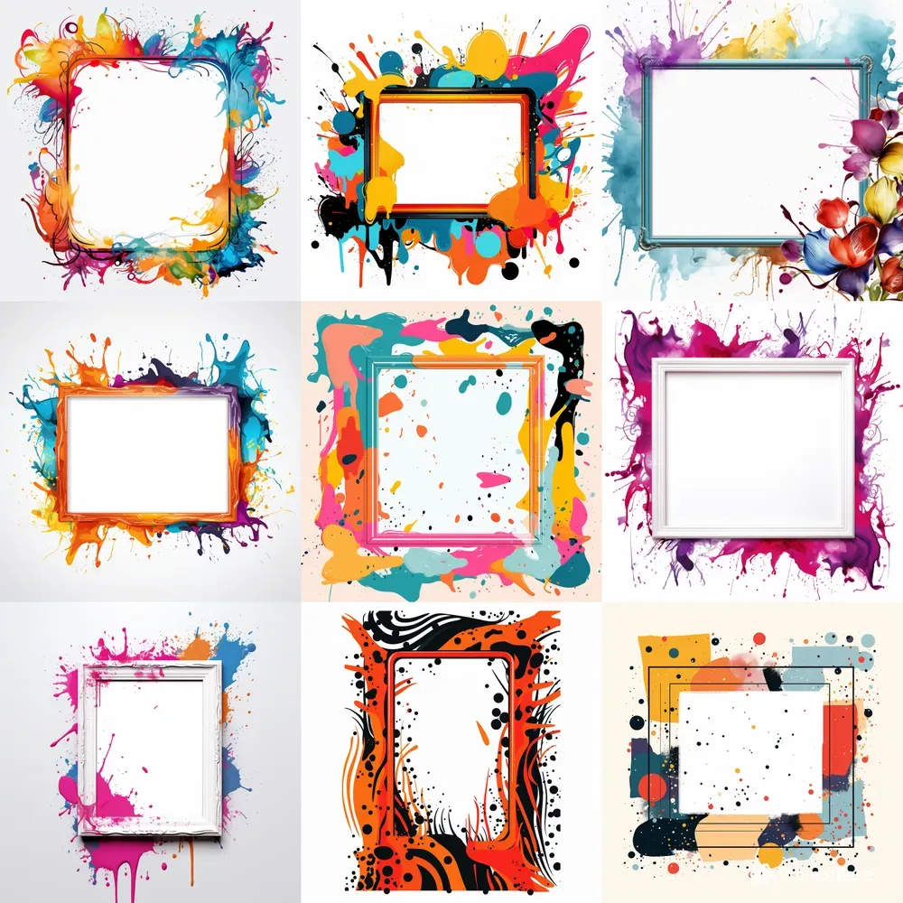 Digital Border Frame Graphics Midjourney Prompt | PromptBase