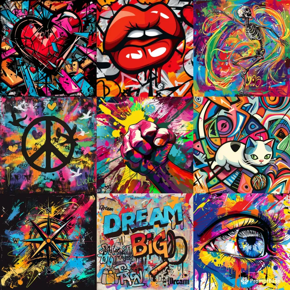 Street Art Vortex Odysseys Midjourney Prompt | PromptBase