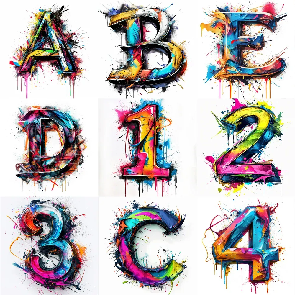 Alphabet Text Graffiti Letters And Numbers Midjourney Prompt | PromptBase