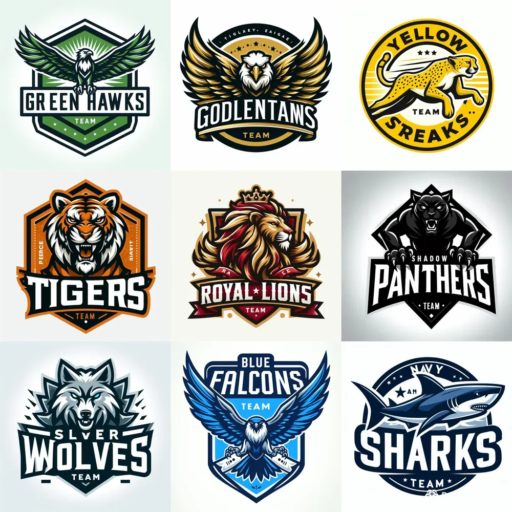 Dynamic Sports Logos DALL·E Prompt | PromptBase