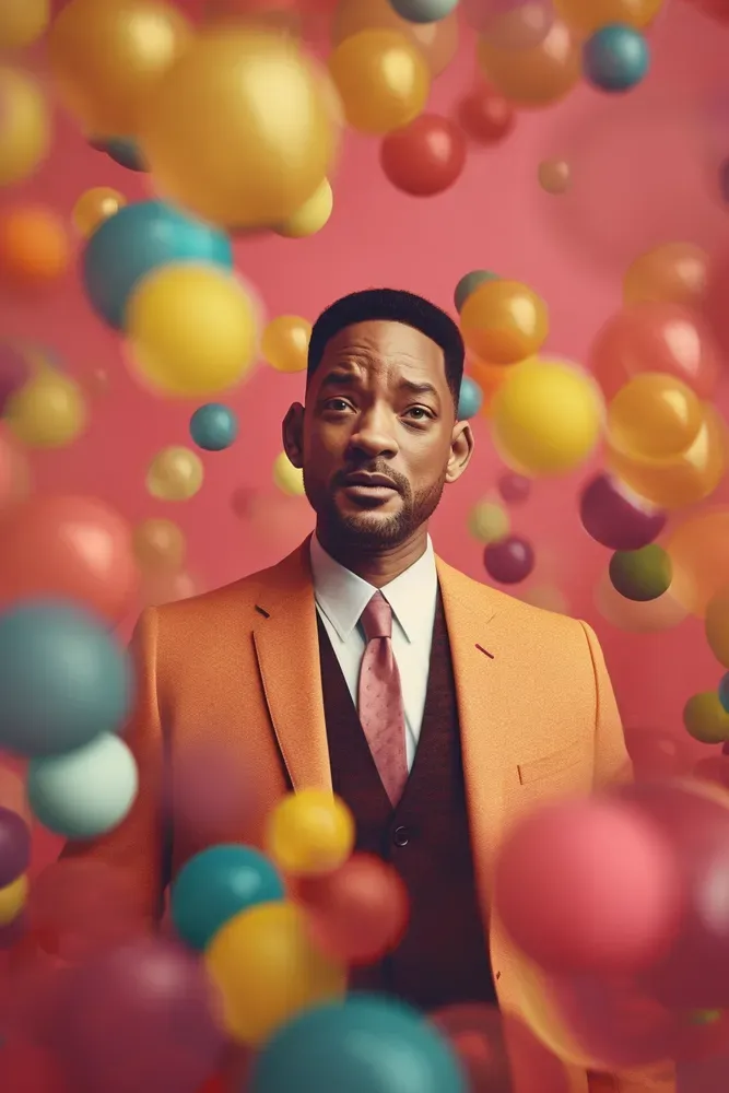 Surreal Vivid Celebrity Portraits Midjourney Prompt | PromptBase