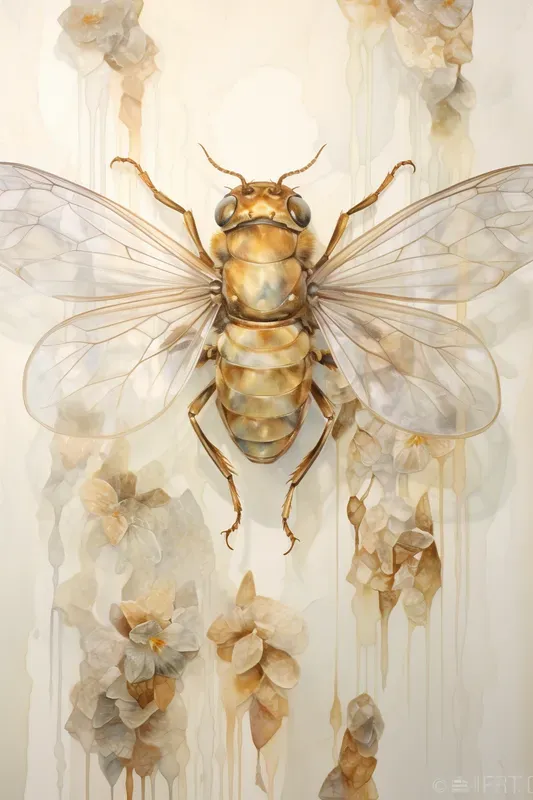 Beautiful Insects Watercolor Art Midjourney Prompt | PromptBase