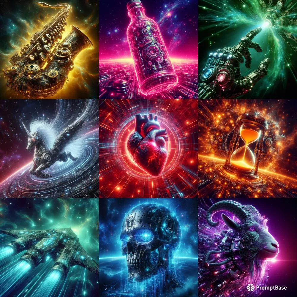 Technological Neon Engines DALL·E Prompt | PromptBase