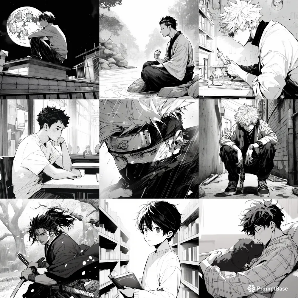 Manga Style Drawings And Illustrations Midjourney Prompt | PromptBase