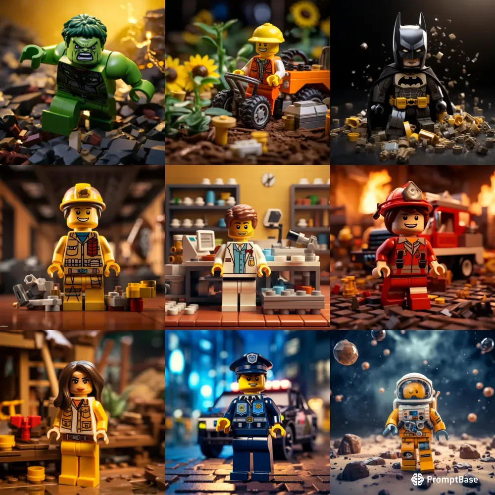Lego Characters Midjourney Prompt | PromptBase