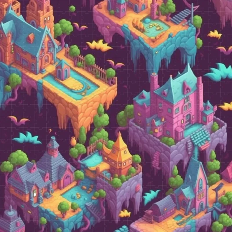 2D Pixel Game Location Asset Concept Art Midjourney Prompt | PromptBase