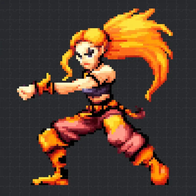 2D Pixel Fighting Characters For RPGs Midjourney Prompt | PromptBase